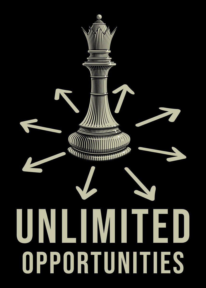 'Chess Game Unlimited Oppor' Poster, picture, metal print, paint by ...
