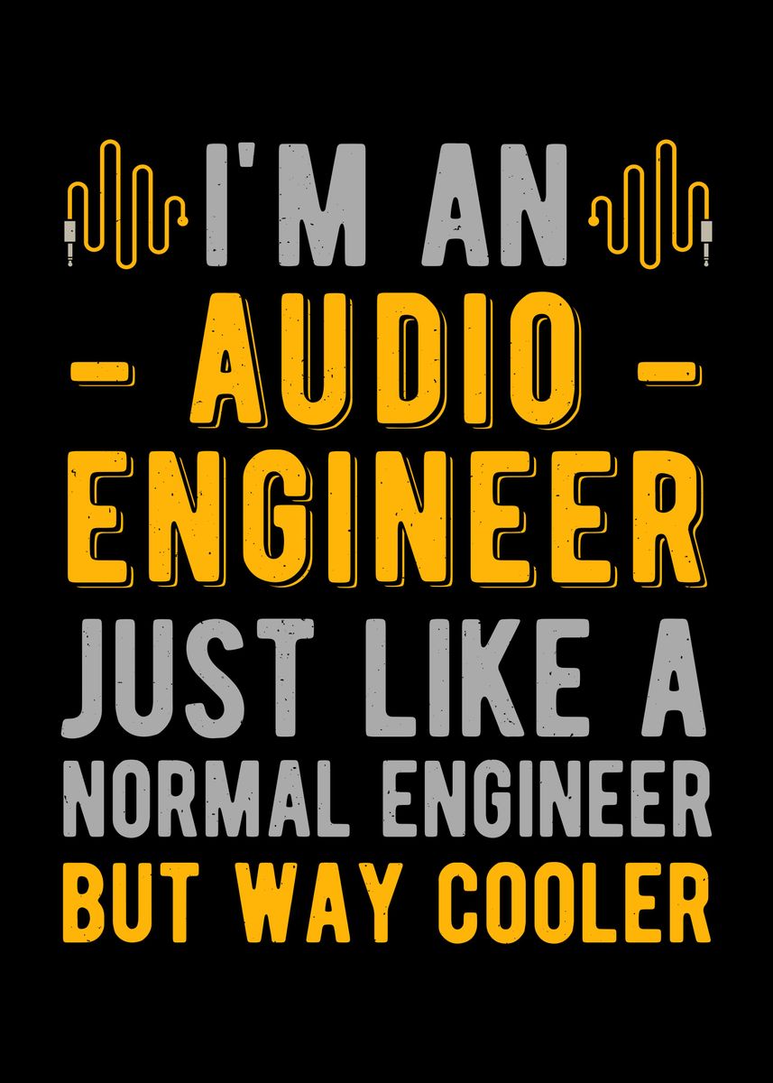 'Funny Audio Sound Engineer' Poster by Visualz | Displate