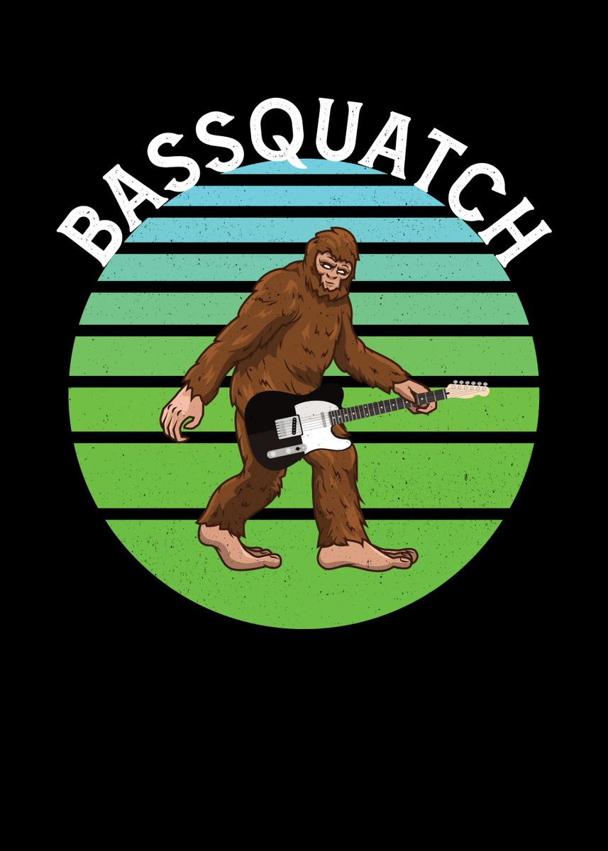 'Bass Quatch' Poster, picture, metal print, paint by Andreas ...