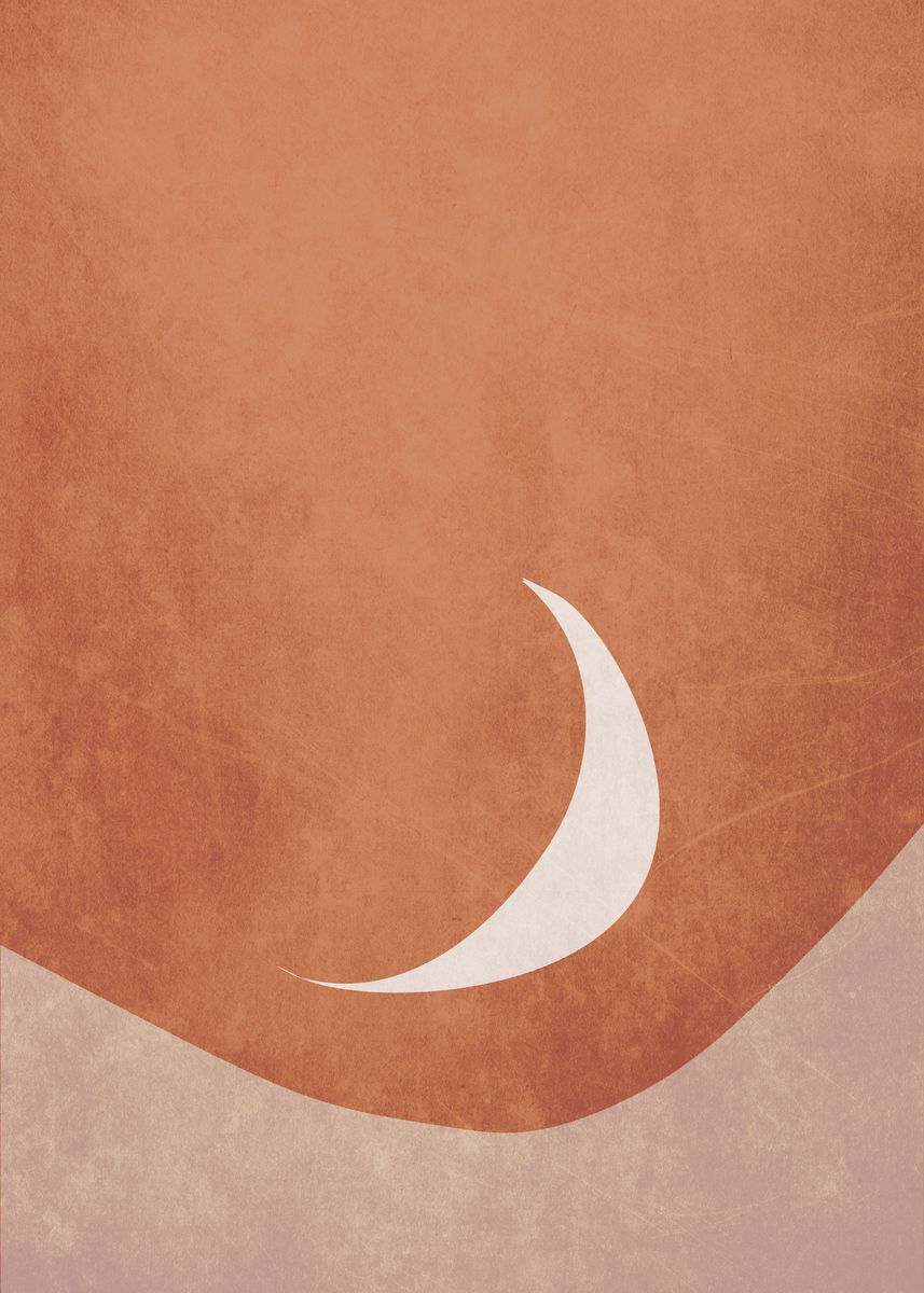 'Abstract night moon' Poster, picture, metal print, paint by Ricky ...