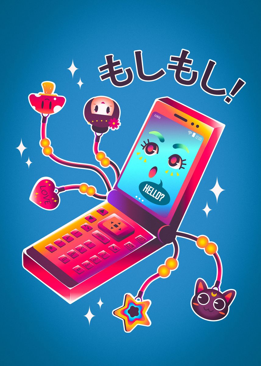 'MOSHI MOSHI' Poster, picture, metal print, paint by Sofía Mengoni ...