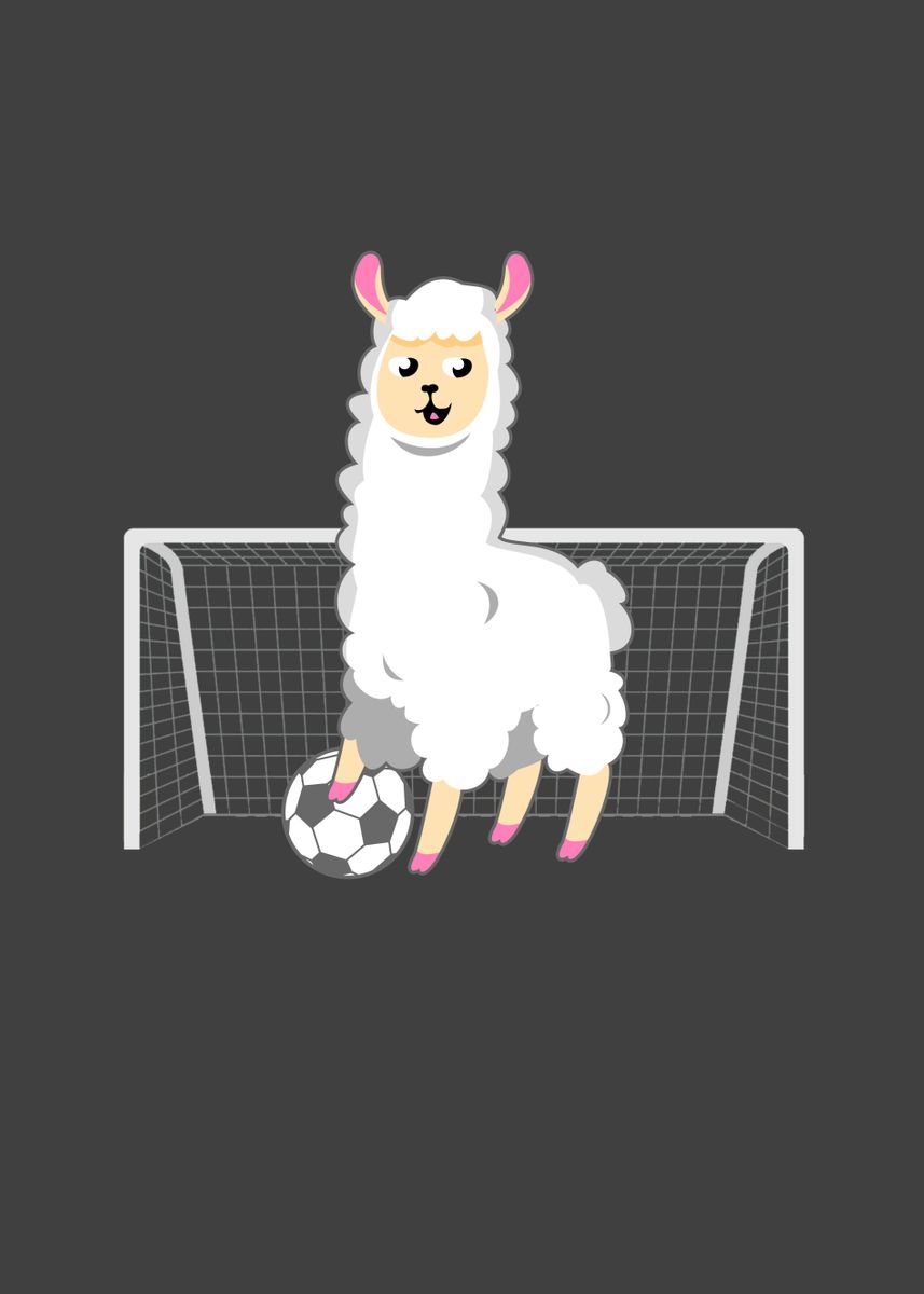 'Soccer Llama' Poster by BeMi | Displate