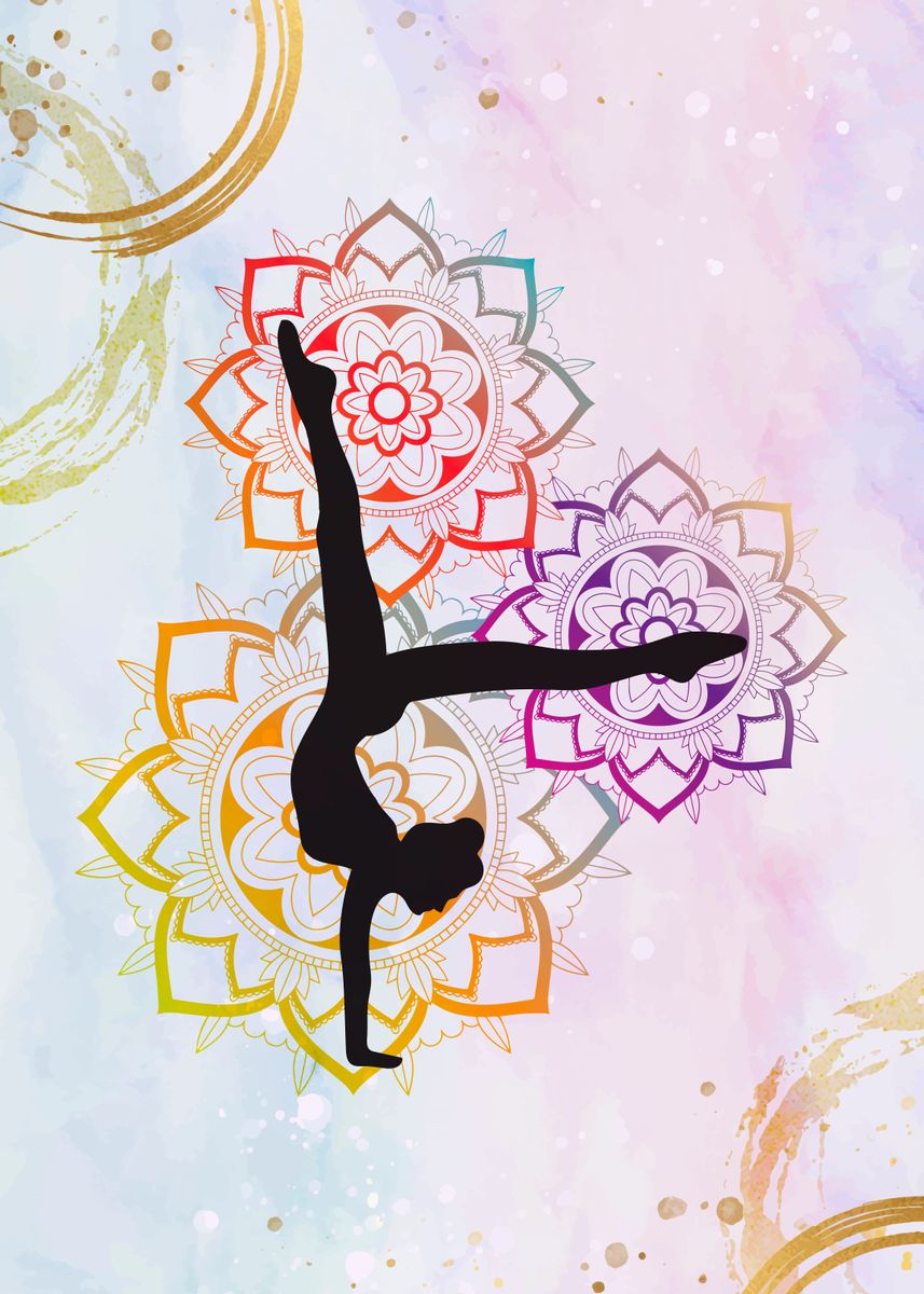 'Adho Mukha Vrksasana' Poster by AndrejZT | Displate