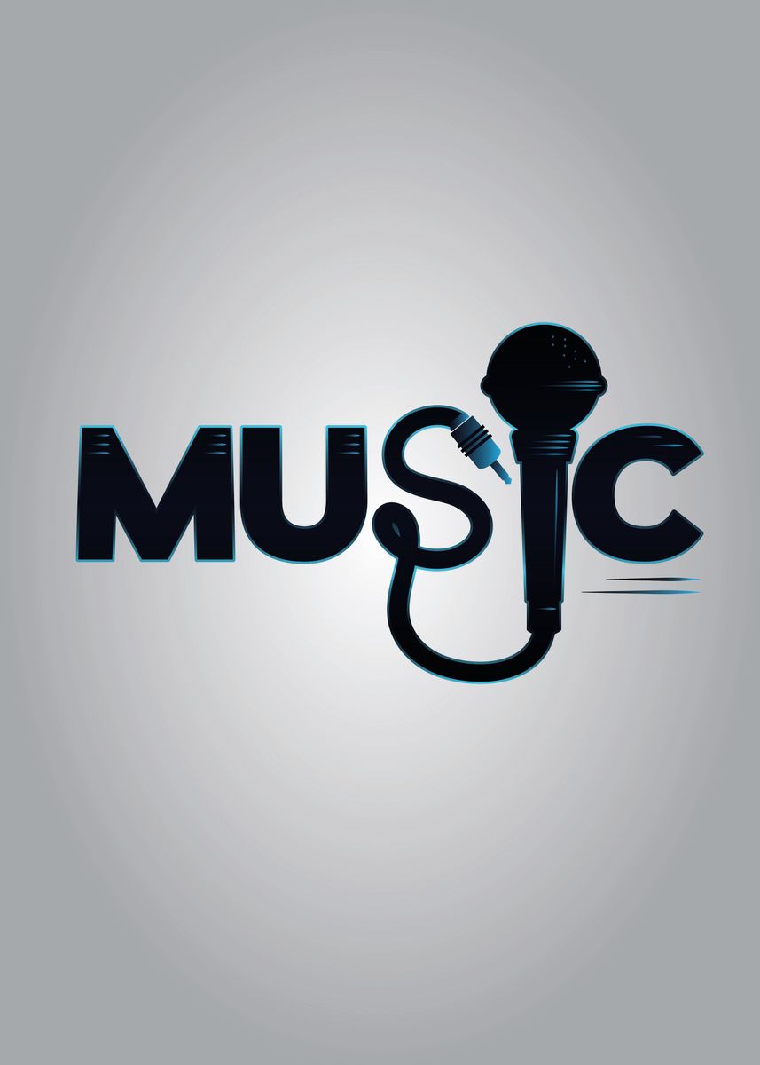 'Music simple' Poster, picture, metal print, paint by Oliver Herlemann ...