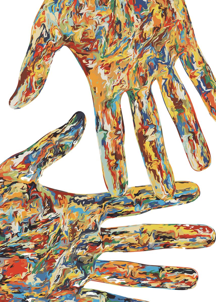 'abstract hand painting' Poster, picture, metal print, paint by Zainul ...