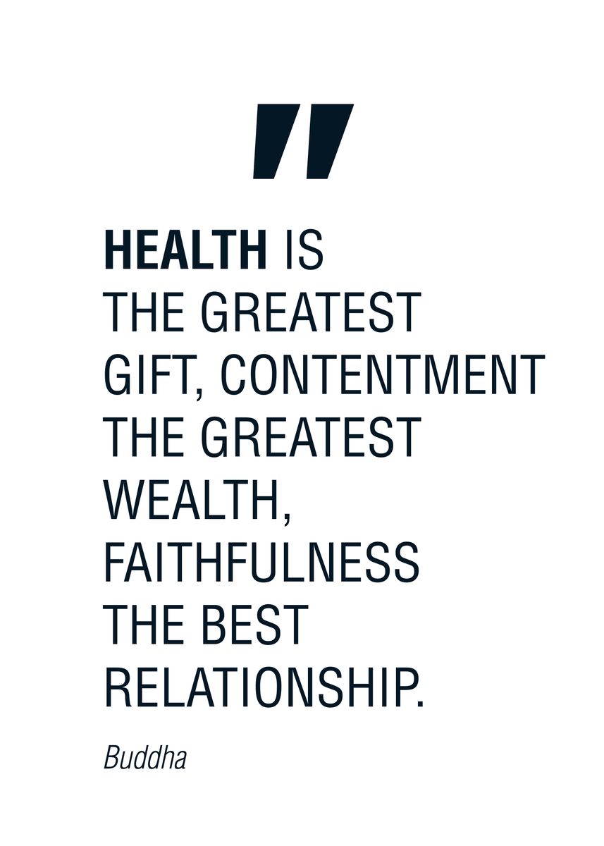 'Text Art Health Minimalist' Poster, picture, metal print, paint by ...