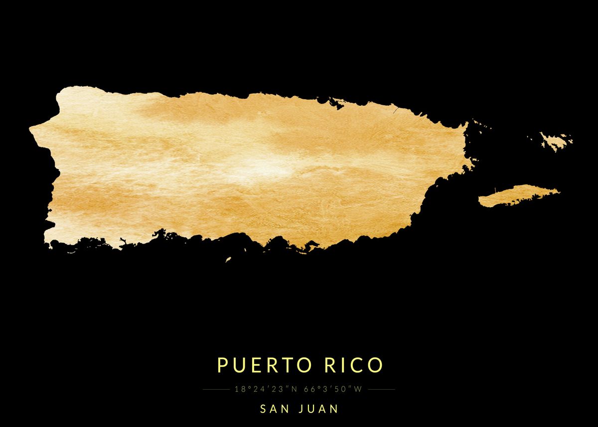 'Puerto Rico Gold' Poster by Jerhus | Displate