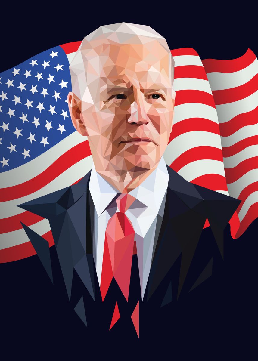 'Joe Biden' Poster, picture, metal print, paint by Yanz Studio | Displate