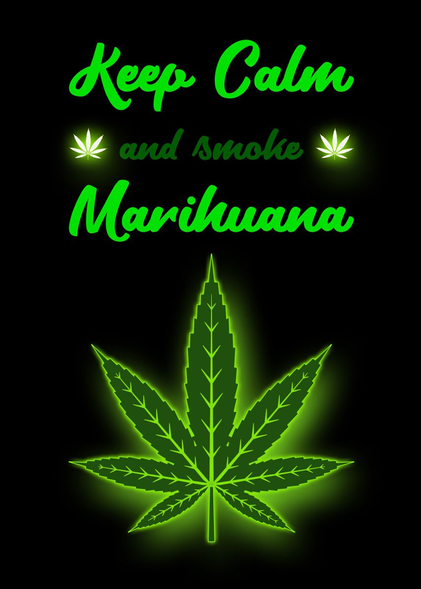 'Cannabis Weed Marihuana' Poster, picture, metal print, paint by Eye ...