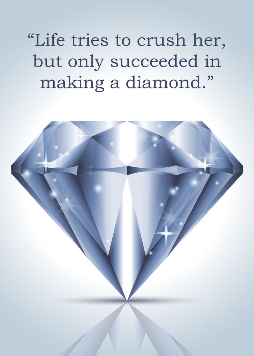 'Diamond' Poster, picture, metal print, paint by Queensy Collin | Displate
