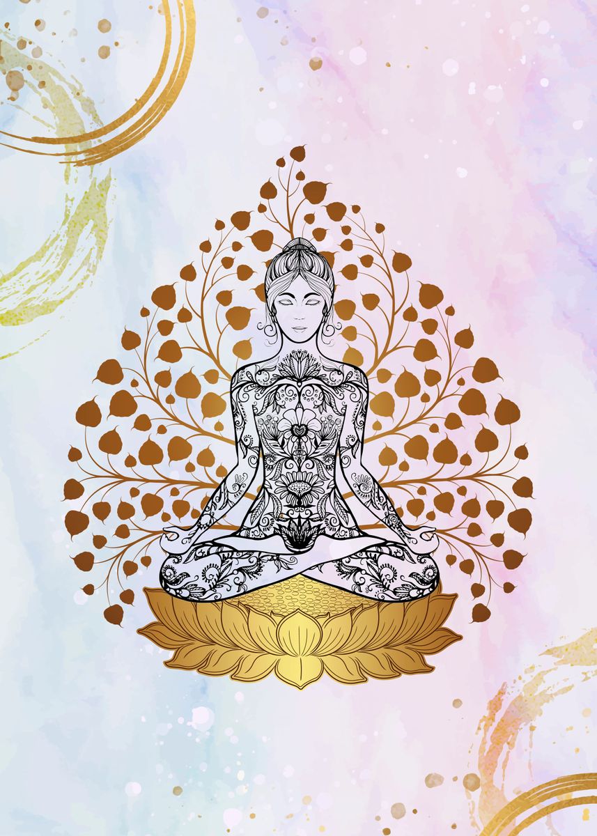 'Meditation' Poster, picture, metal print, paint by AndrejZT | Displate