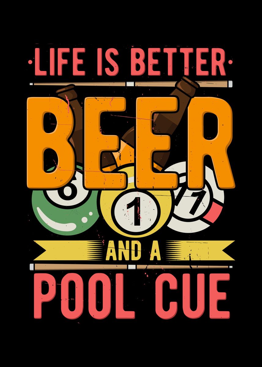 'Life Is Better With A Beer' Poster by Uwe Seibert | Displate
