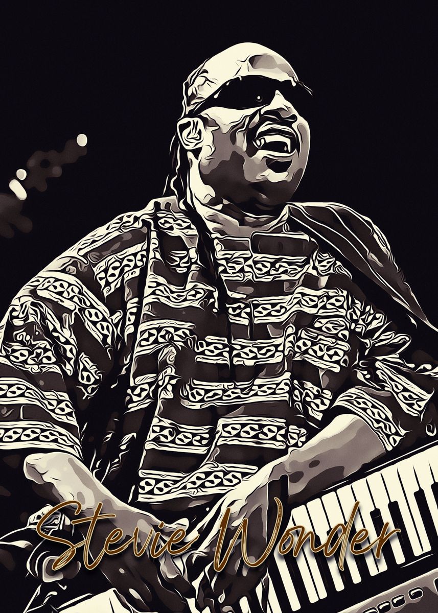 'Arts Stevie Wonder 003' Poster by Ainiez | Displate