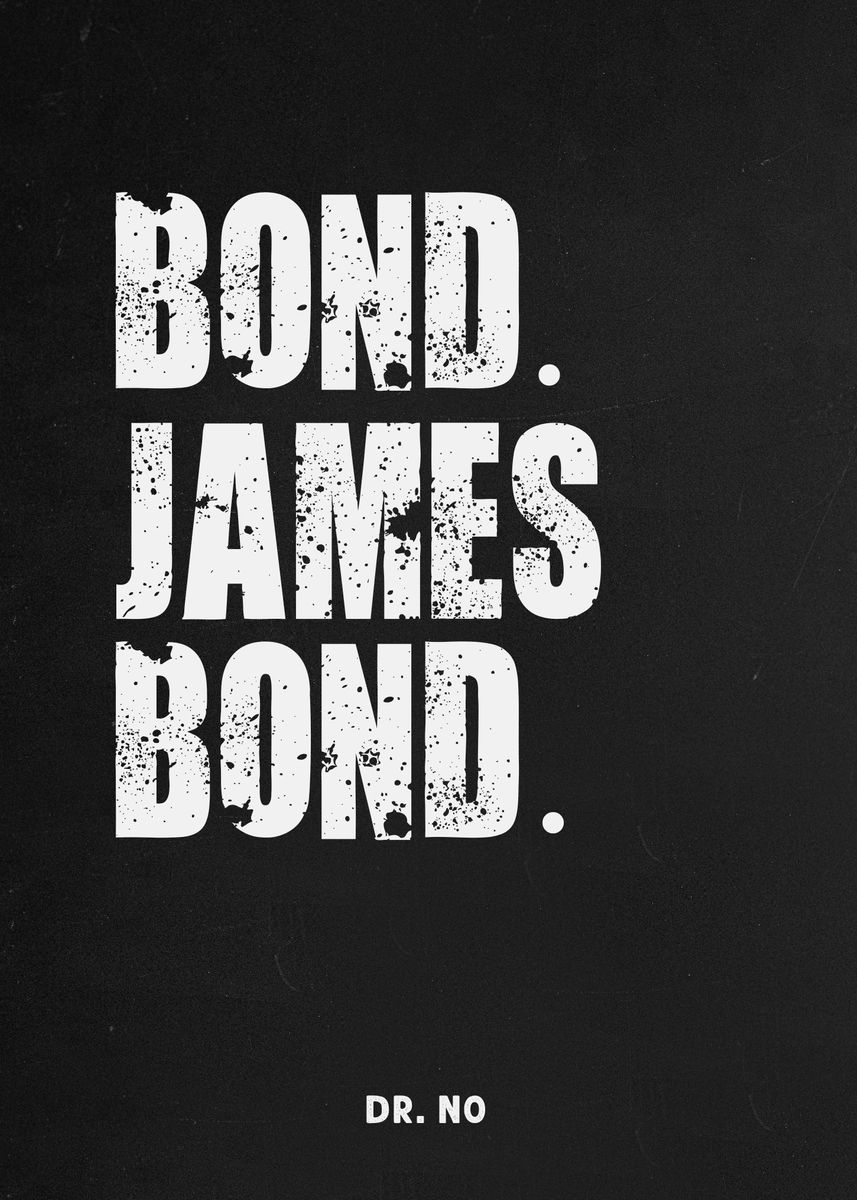 'Bond James Bond Dr No' Poster by D Aym | Displate