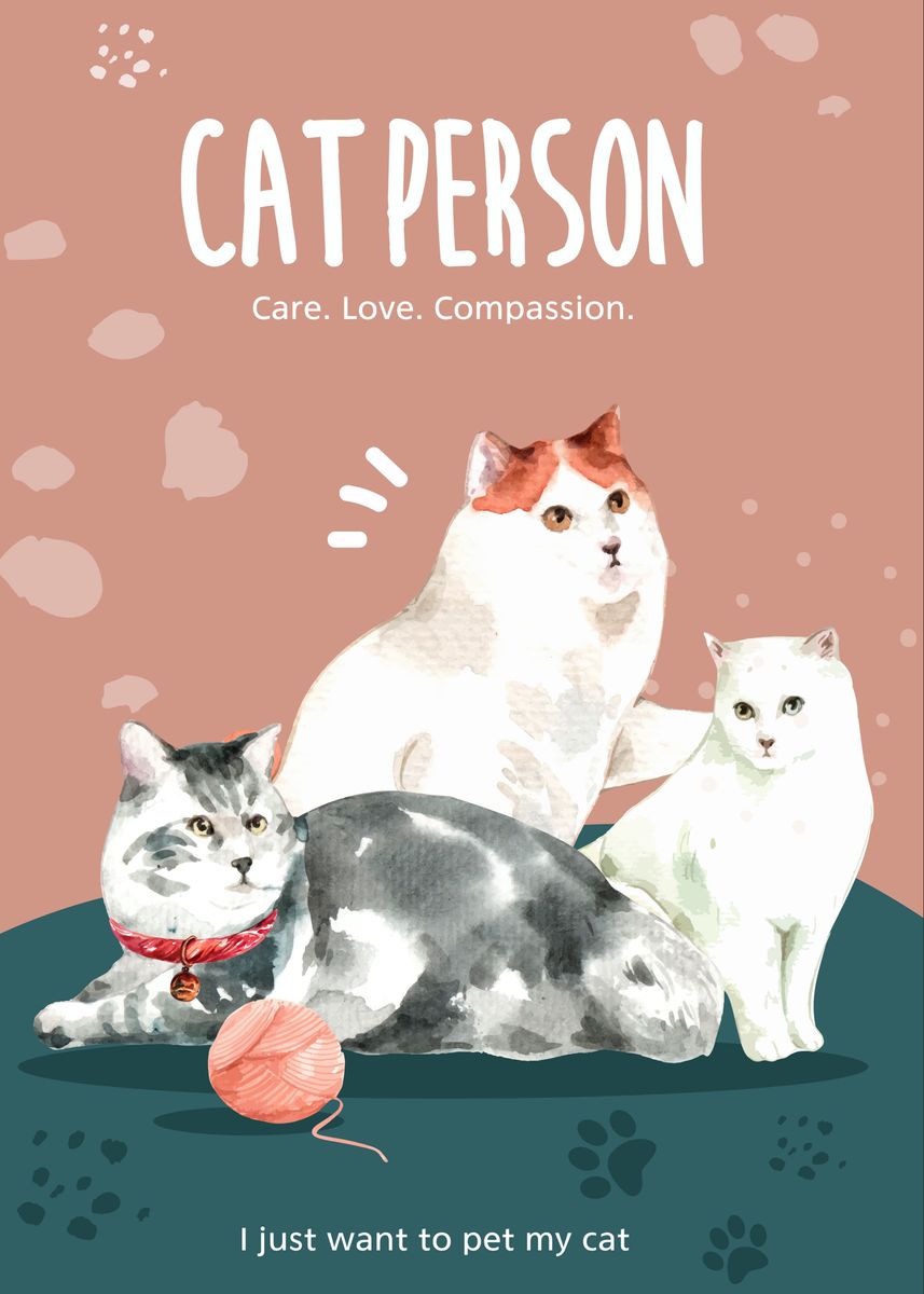 'Cat' Poster by Game On | Displate