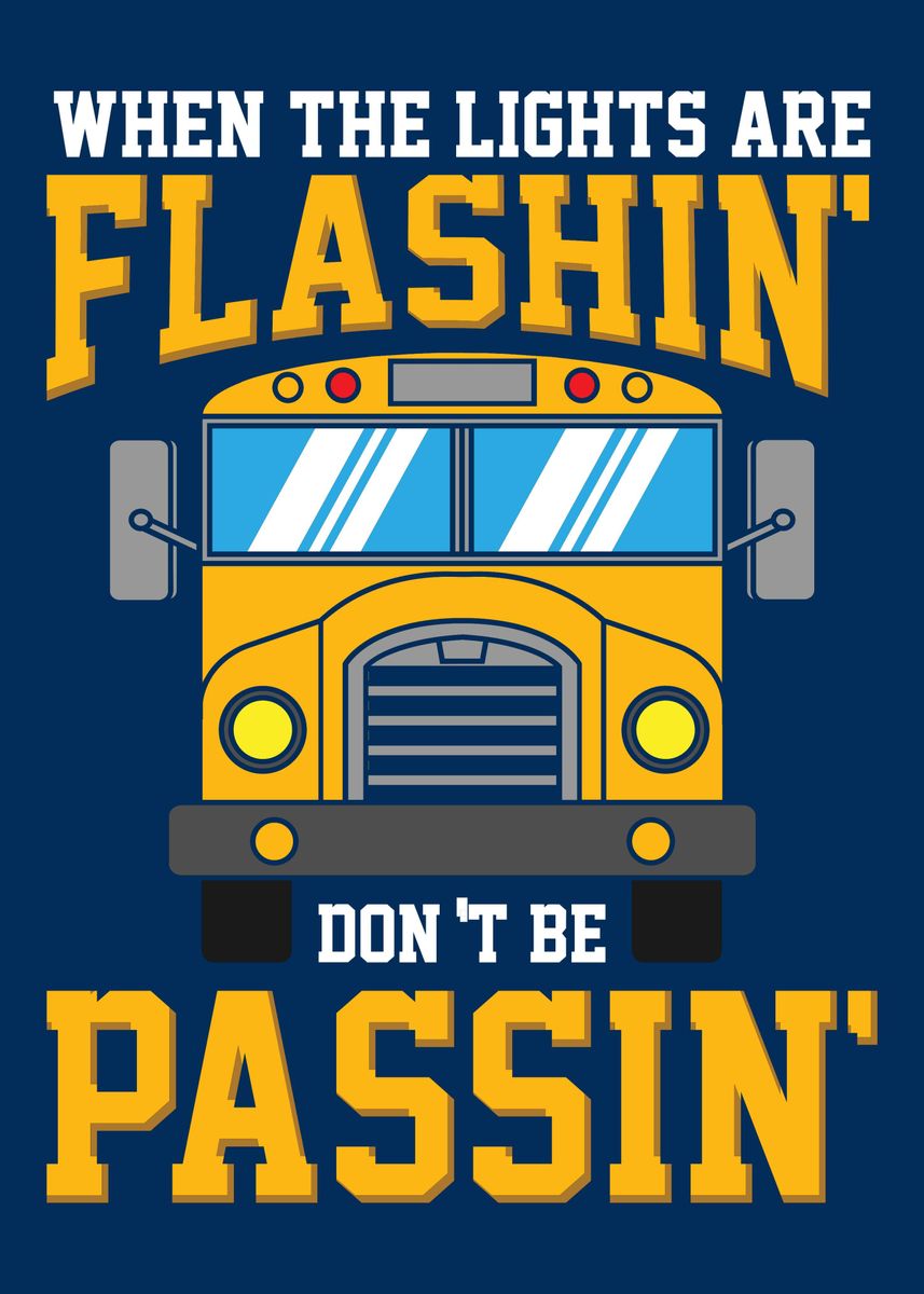 'Funny School Bus Driver' Poster, picture, metal print, paint by ...