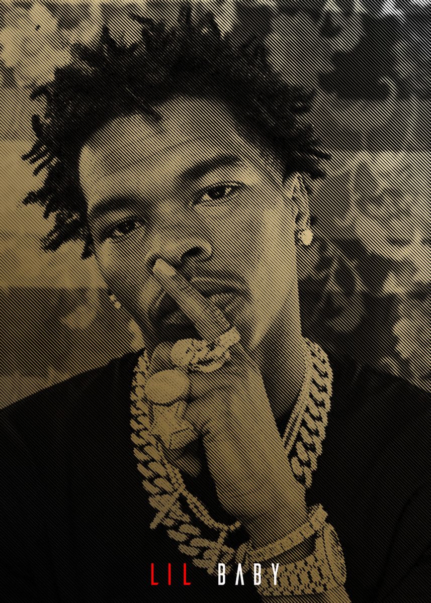 'Lil Baby Rapper Hip Hop' Poster, picture, metal print, paint by TrexNa ...