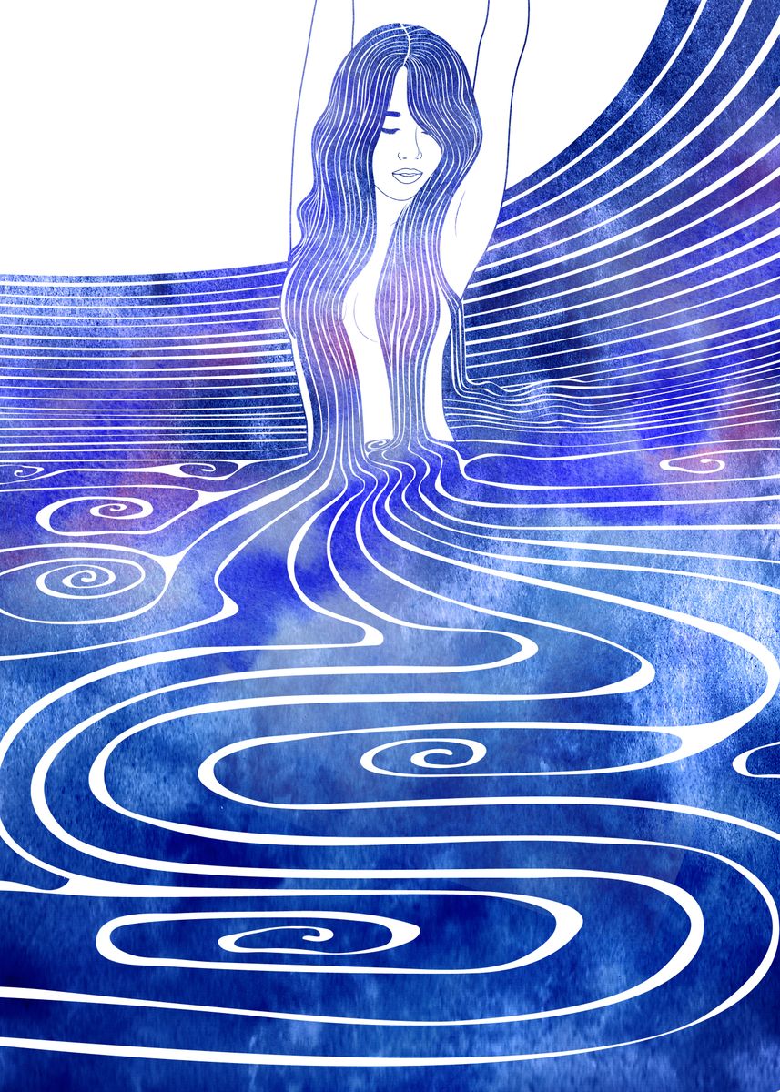 'Nereid CXI' Poster, picture, metal print, paint by Stevyn Llewellyn ...