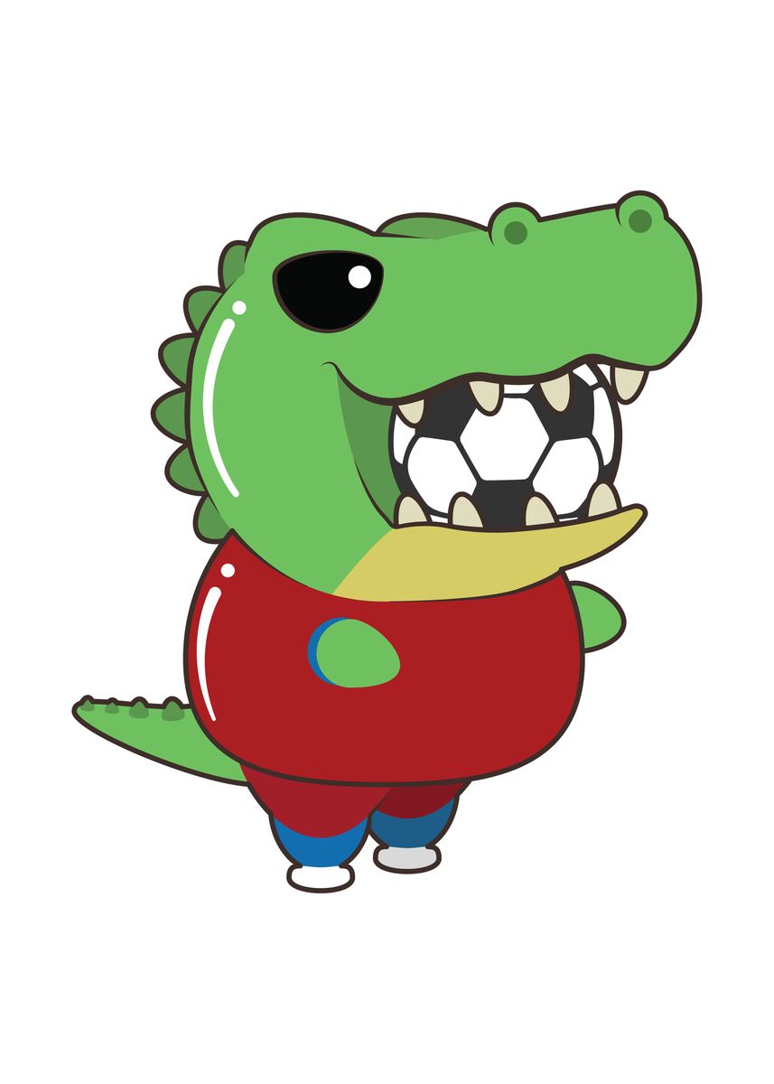 'Crocodile Soccer ball' Poster, picture, metal print, paint by Markus ...