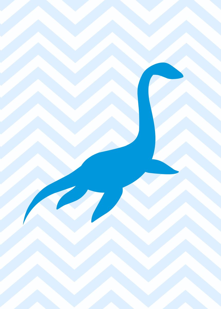 'plesiosaurus minimalist' Poster, picture, metal print, paint by Yahya ...
