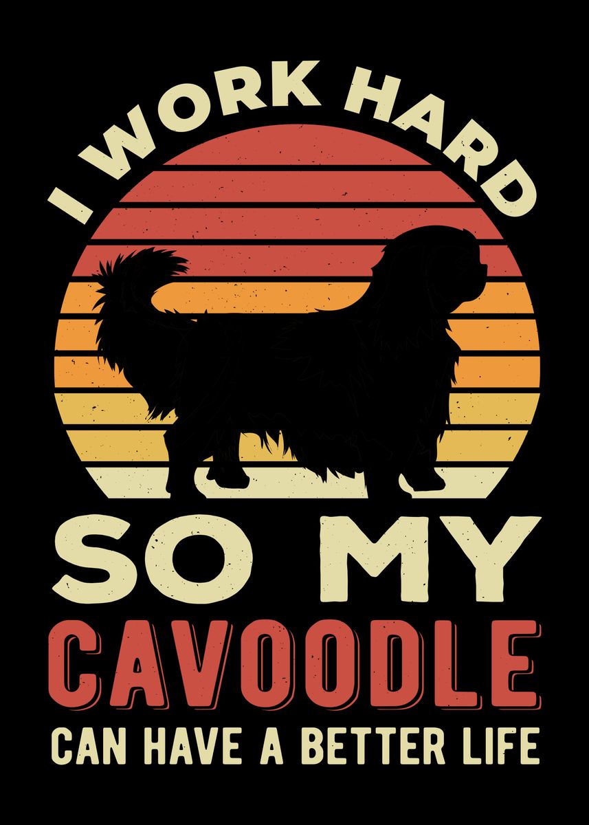 'Funny Cavoodle Quote' Poster, picture, metal print, paint by Visualz ...