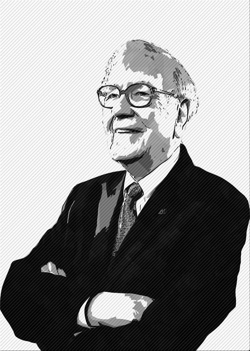 'Warren Buffett' Poster, picture, metal print, paint by D A N | Displate