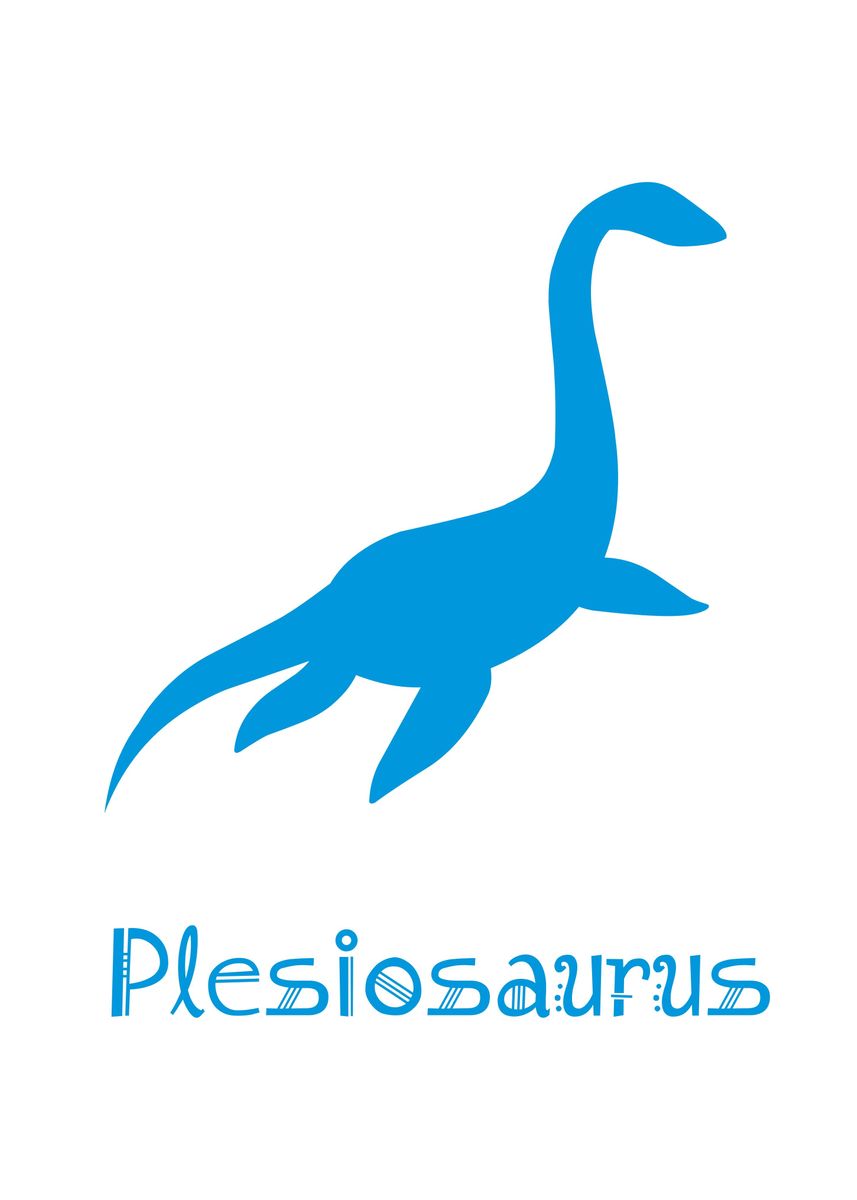 'plesiosaurus silhouette' Poster, picture, metal print, paint by Yahya ...