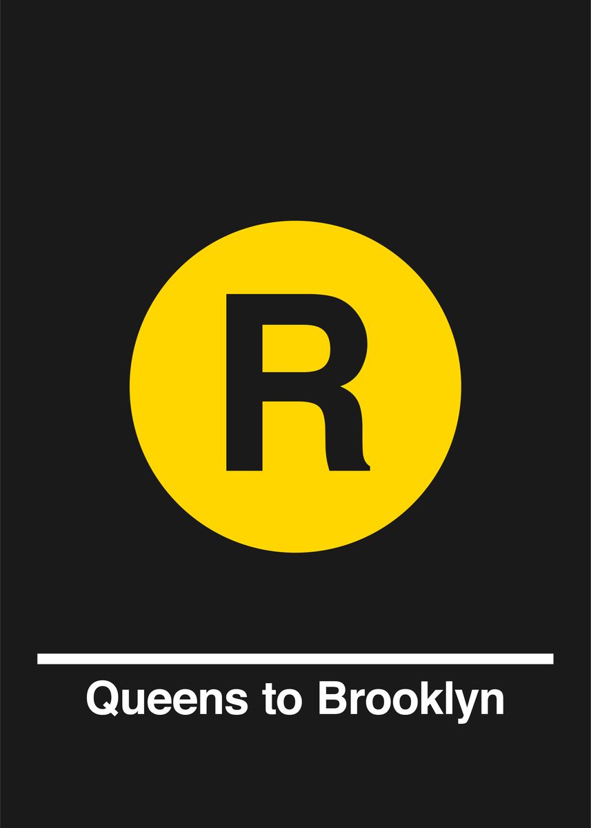 'New York Subway Line 1' Poster by Fakun | Displate