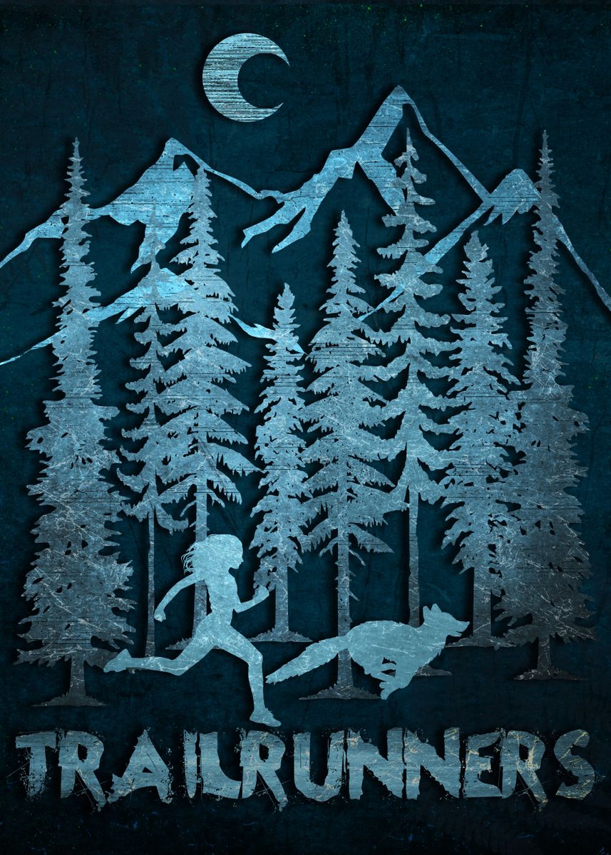 'Run' Poster, picture, metal print, paint by One Red Fox | Displate