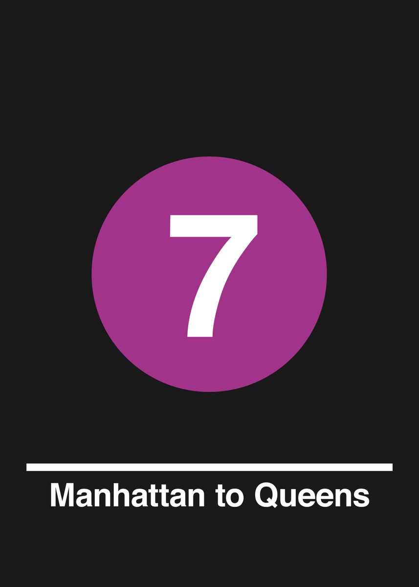 'New York Subway Line 3' Poster, picture, metal print, paint by Fakun ...