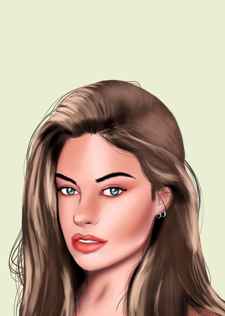 'Hannah Stocking' Poster, picture, metal print, paint by Miguel Santana ...