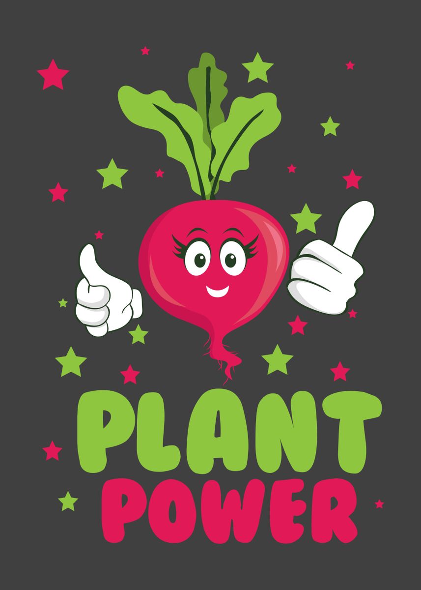 'Plant power' Poster, picture, metal print, paint by BeMi | Displate