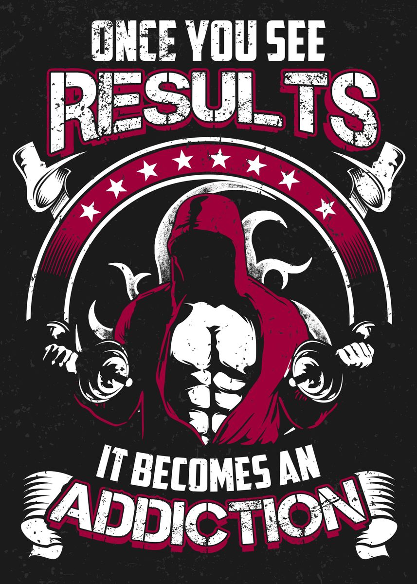 'Workout Gym Bodybuilding' Poster by Saphira Design | Displate