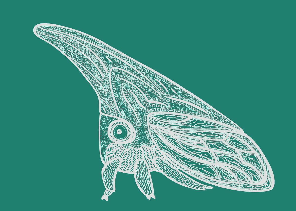 'Treehopper Cute Insect Art' Poster by GreenPaladin | Displate