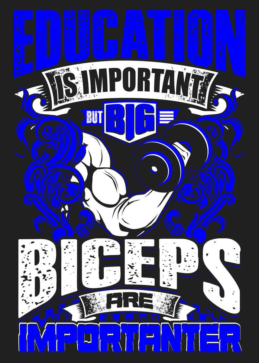 'Gym Workout Biceps Muscles' Poster by Saphira Design | Displate