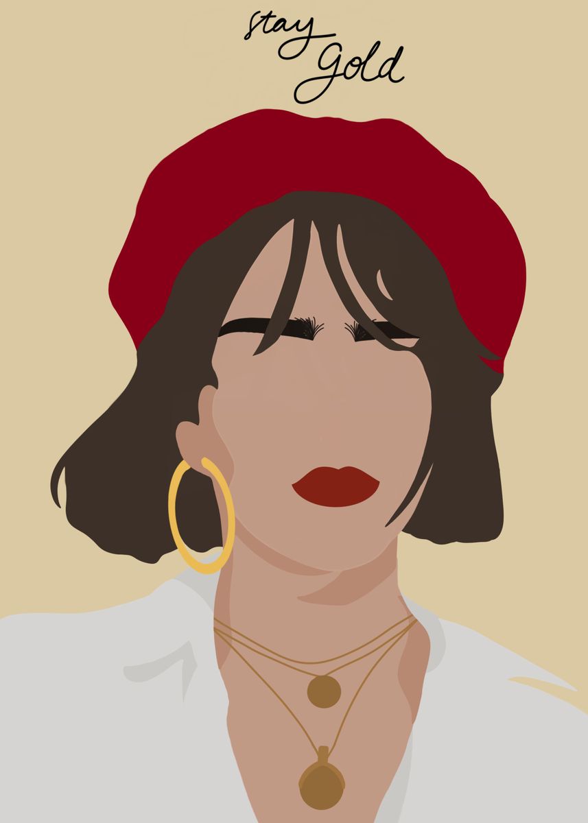 'Red Hat Girl' Poster, picture, metal print, paint by Pop art Studio ...