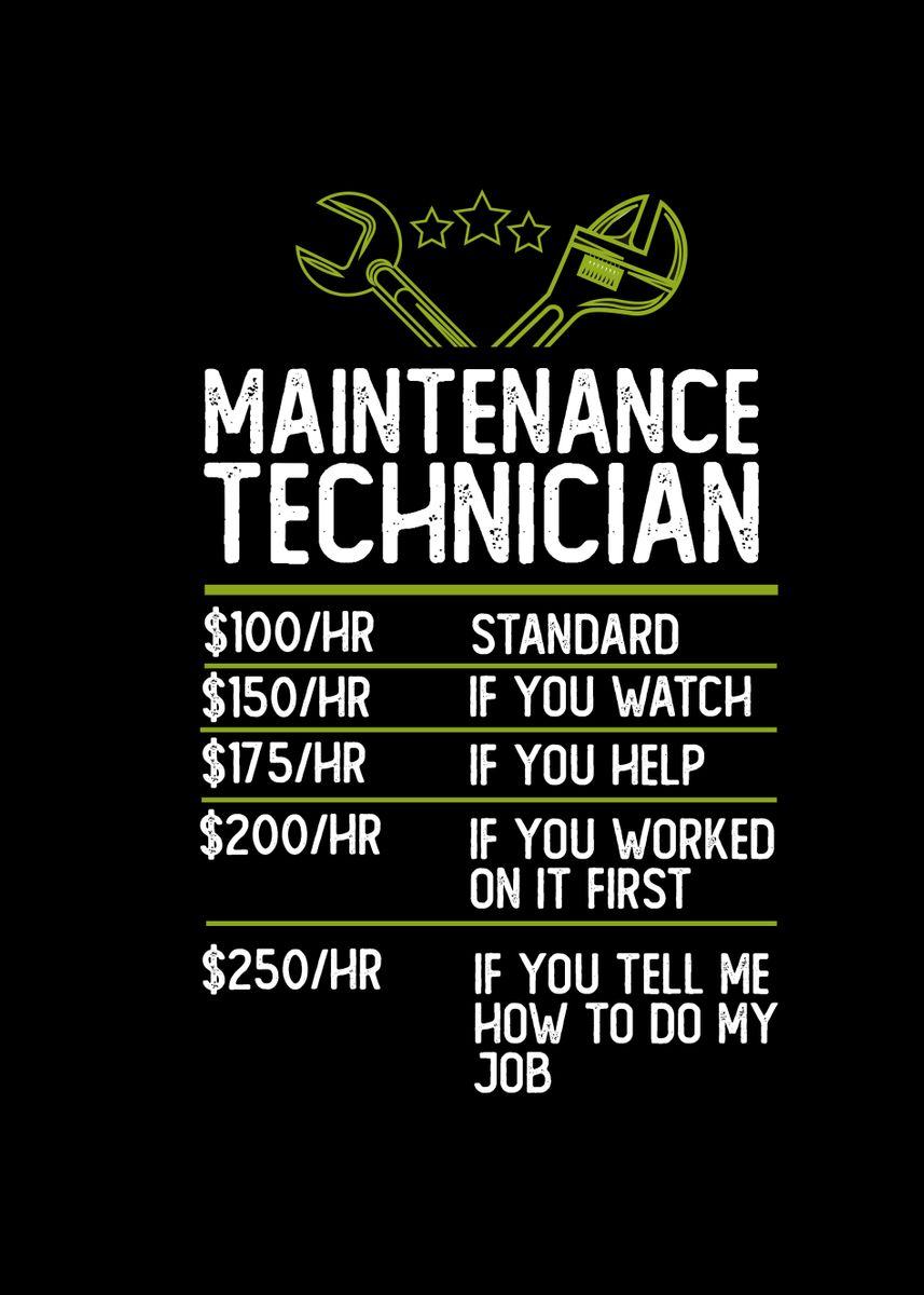 'Maintenance Technician' Poster, picture, metal print, paint by ...