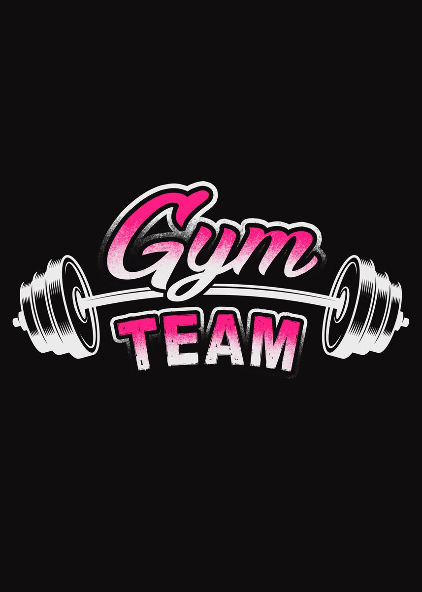 'Gym Team Fitness Workout' Poster by Saphira Design | Displate