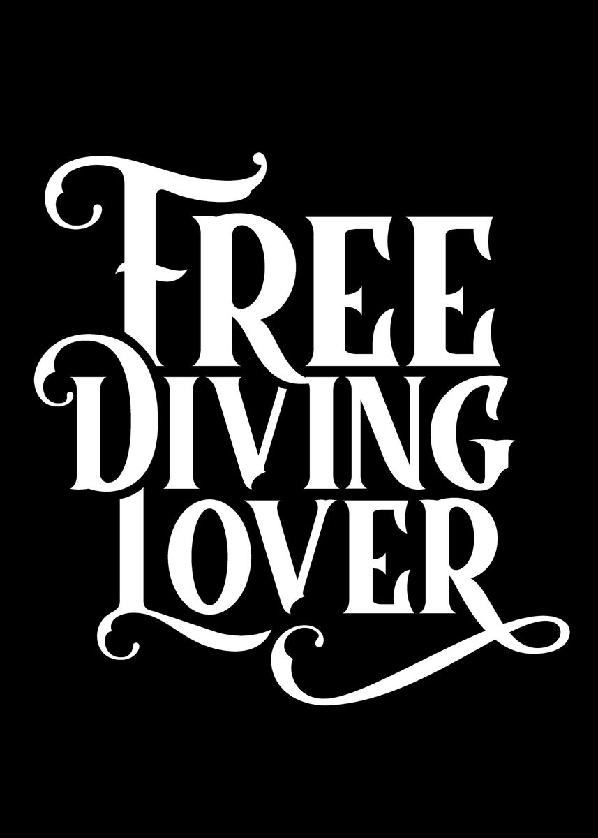 'Freediving Lover' Poster, picture, metal print, paint by dr3designs ...
