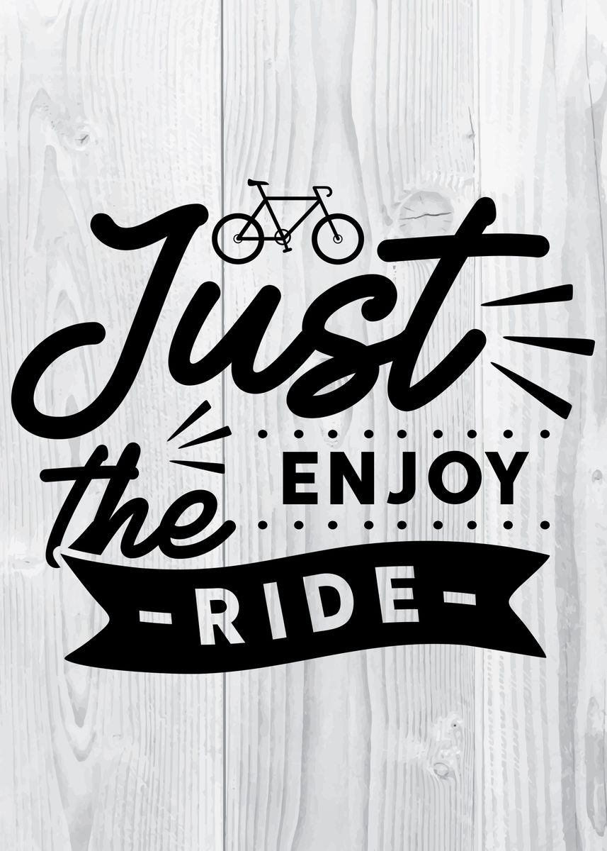 'bicycle lettering quotes' Poster by bullockbeard | Displate