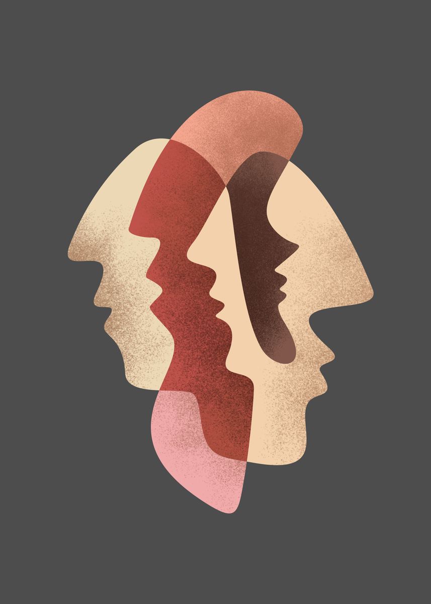 'Abstract Faces' Poster by Artsigma | Displate