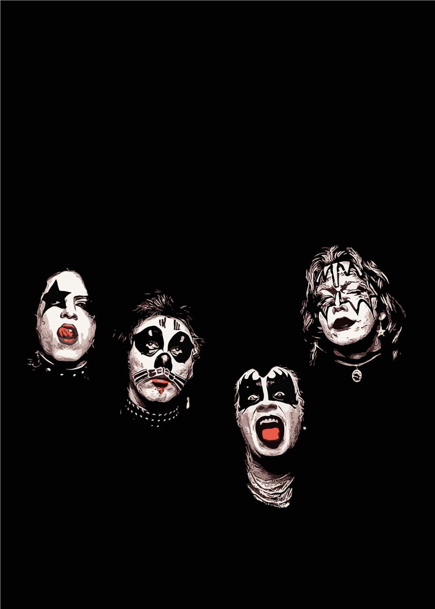 'kizz band' Poster, picture, metal print, paint by manga world | Displate