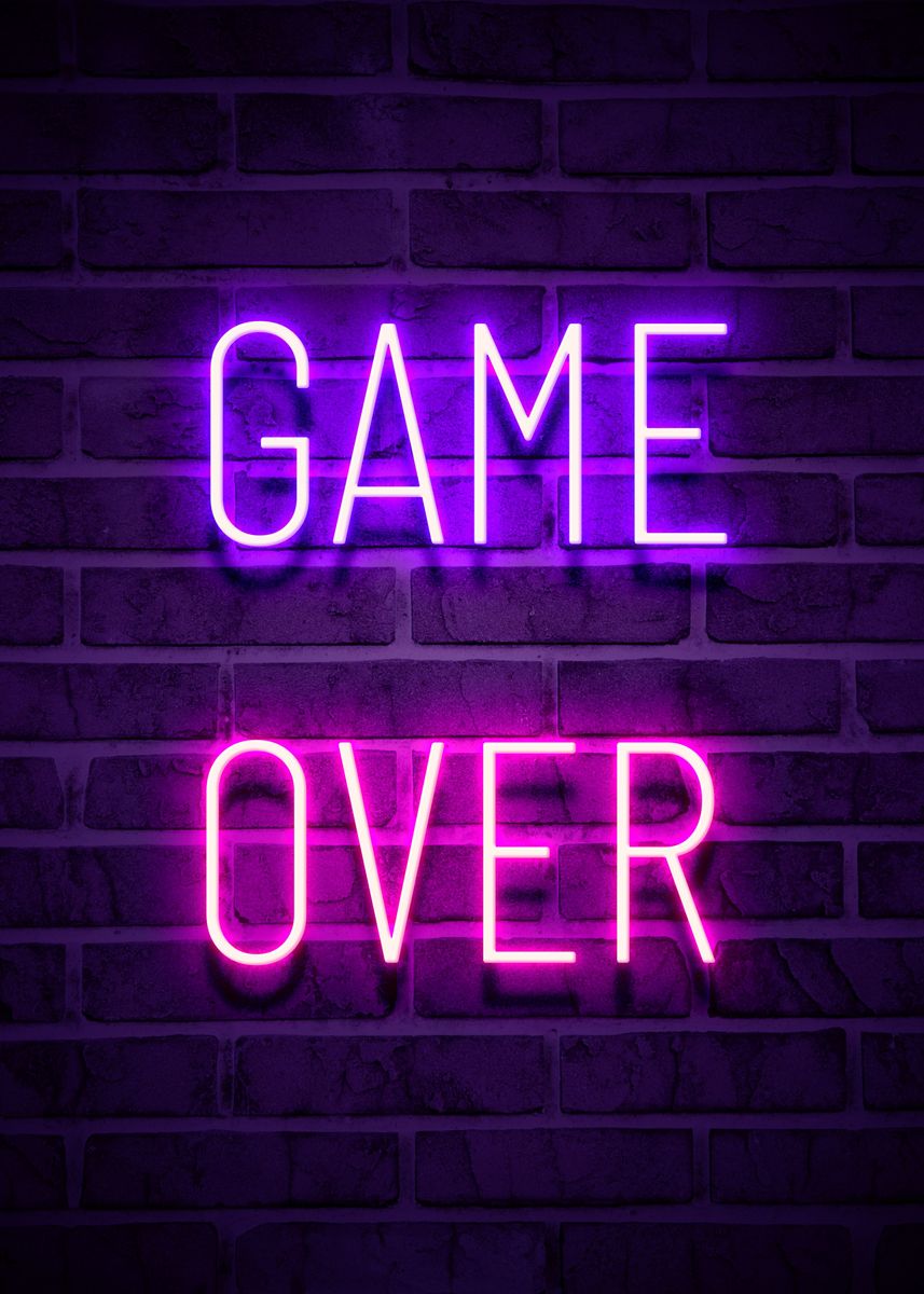 'GAME OVER' Poster, picture, metal print, paint by RETRO VINTAGE | Displate