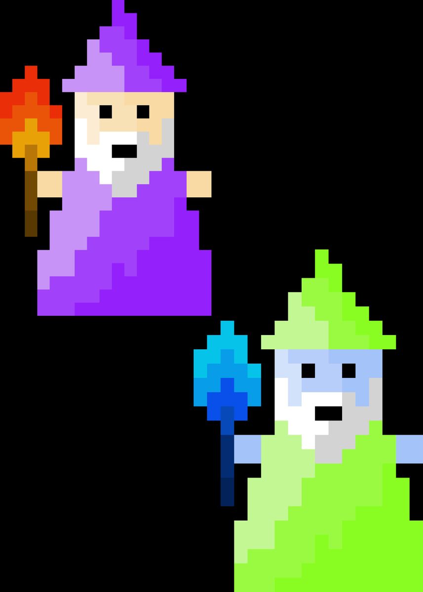 'Wizard and Friend' Poster, picture, metal print, paint by ...