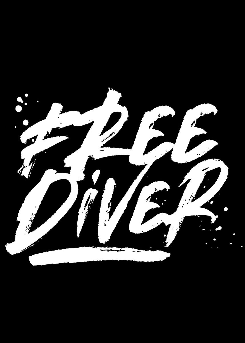 'Freediver' Poster, picture, metal print, paint by dr3designs | Displate