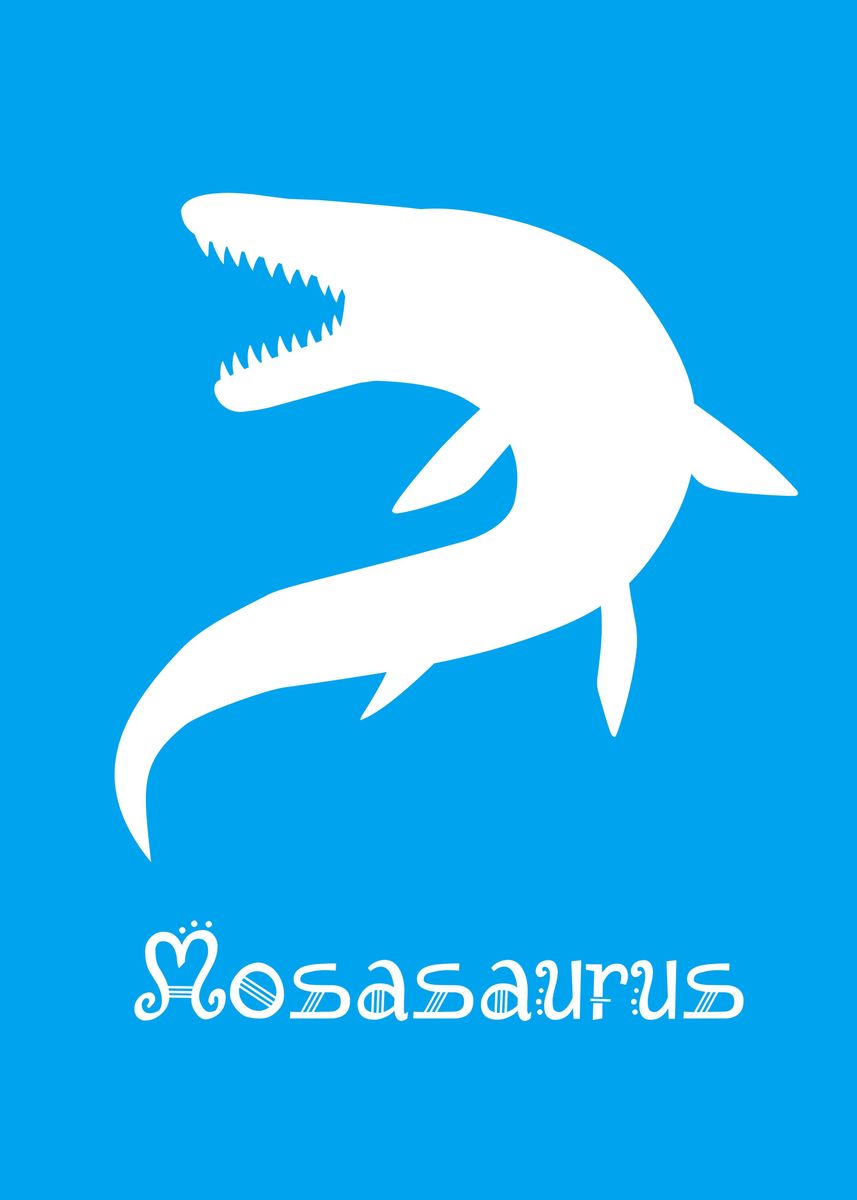 'Mosasaur kids dinosaur' Poster, picture, metal print, paint by Yahya ...