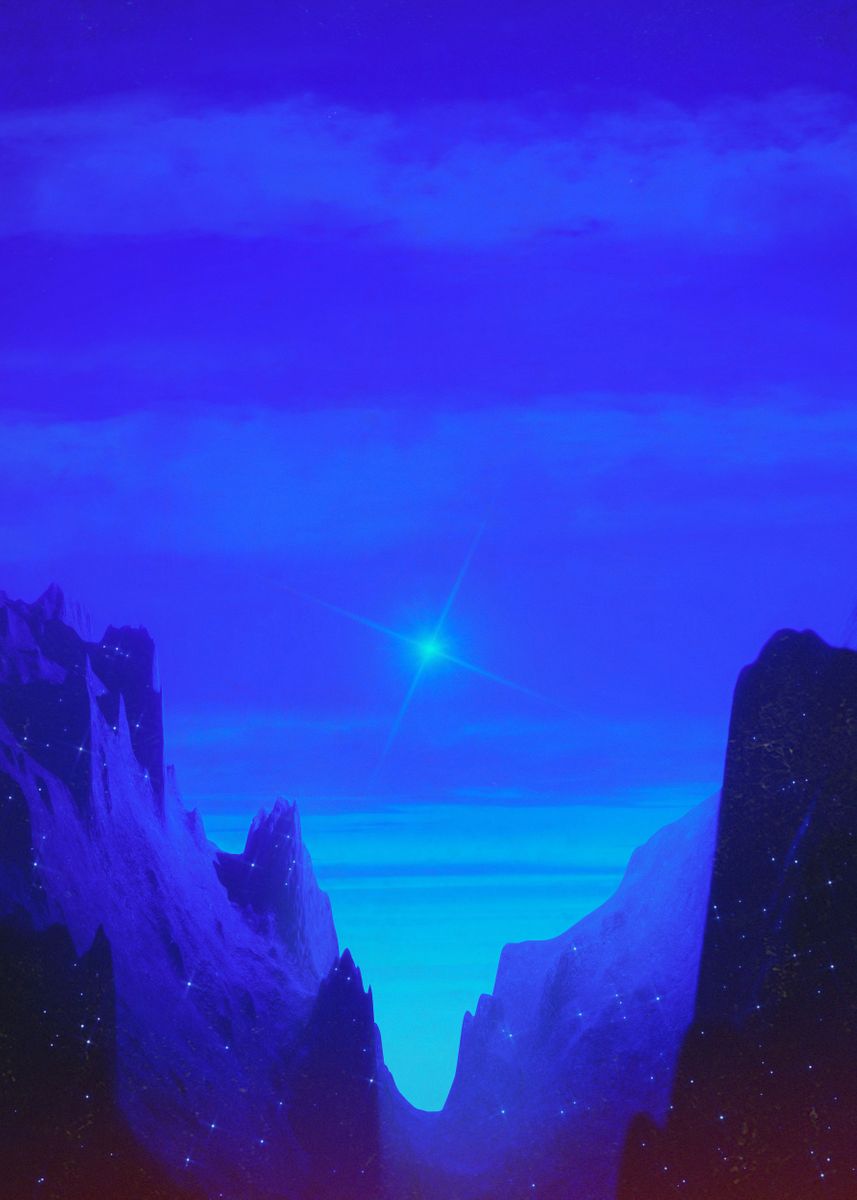 'Blue Valley' Poster, picture, metal print, paint by Shørsh | Displate