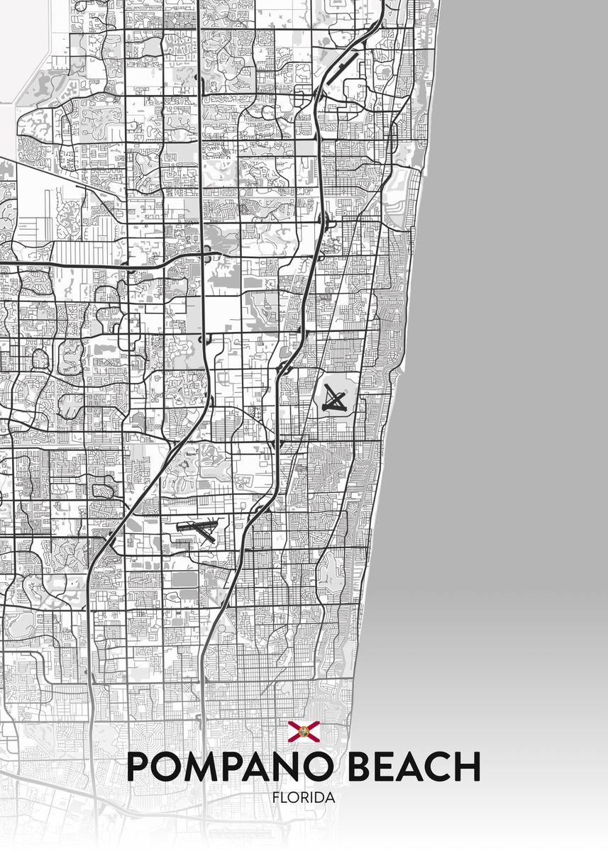 'Pompano Beach FL' Poster, picture, metal print, paint by IMR Designs ...