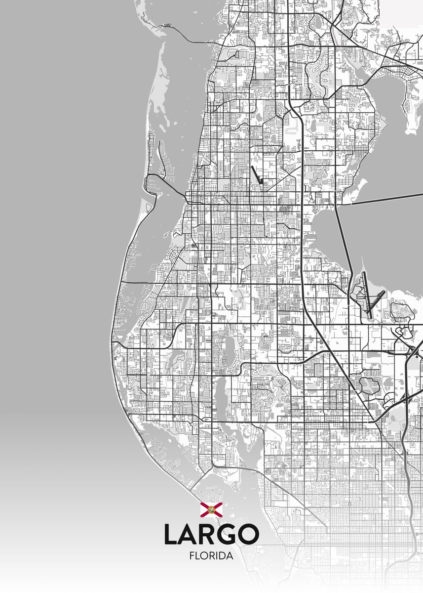 'Largo FL' Poster, picture, metal print, paint by IMR Designs | Displate