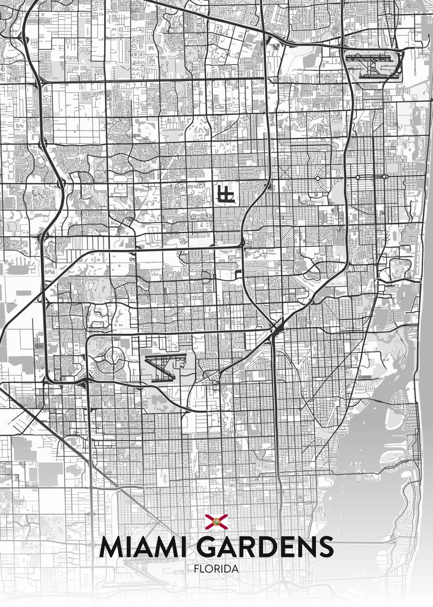'Miami Gardens FL' Poster, picture, metal print, paint by IMR Designs ...